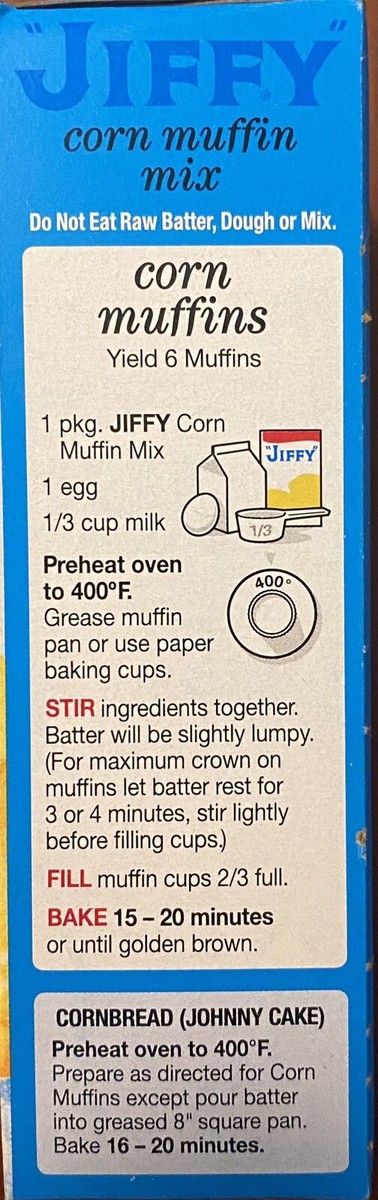Jiffy Cornbread Directions On Box