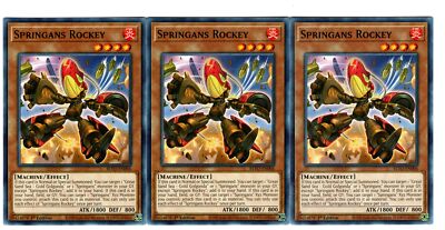 Yugioh- 3X Springans Rockey - Common - 1st Edition - BLVO-EN006 - Near ...