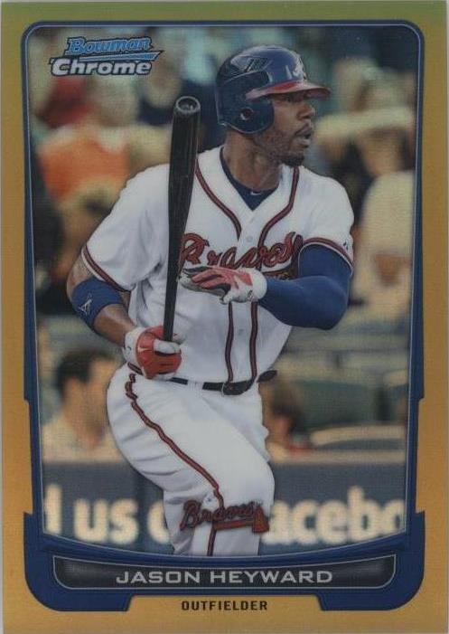 2012 Bowman Chrome - Jason Heyward #202 Gold Refractor /50 for sale ...