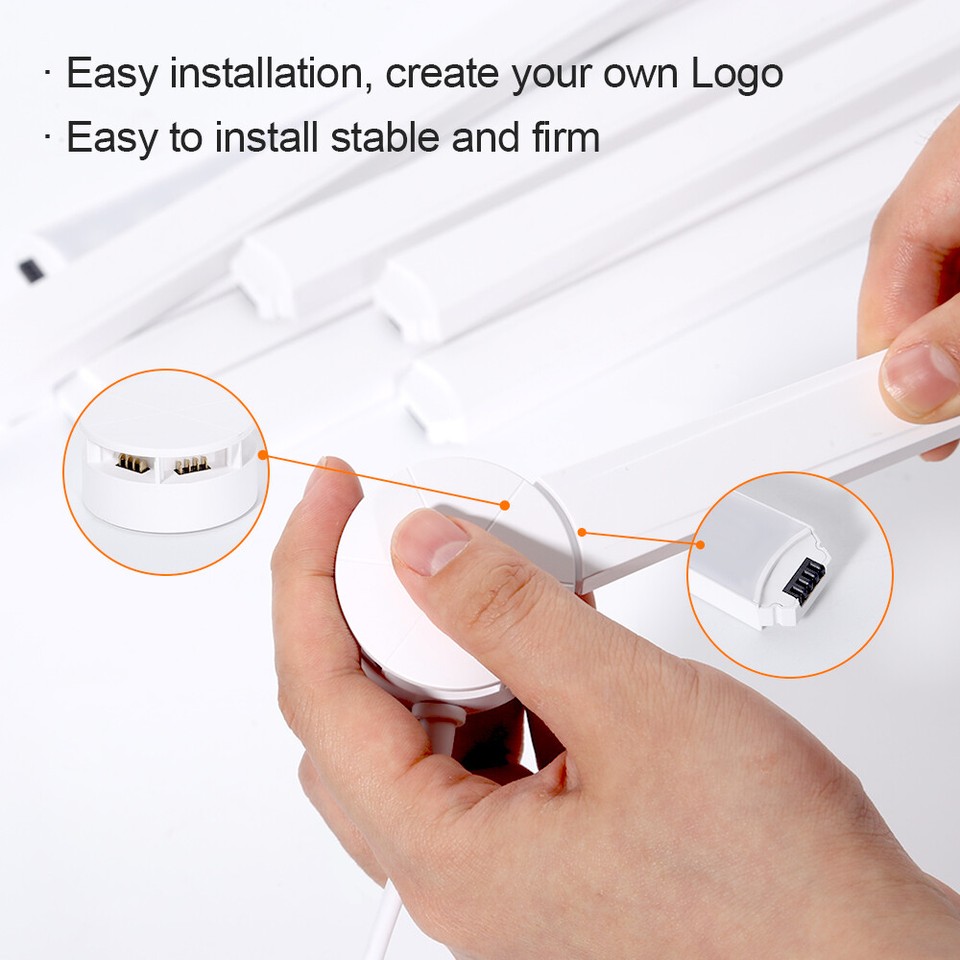 9PCS RGB Wall Splicing Lights APP Smart Control Dimmable LED Gaming ...