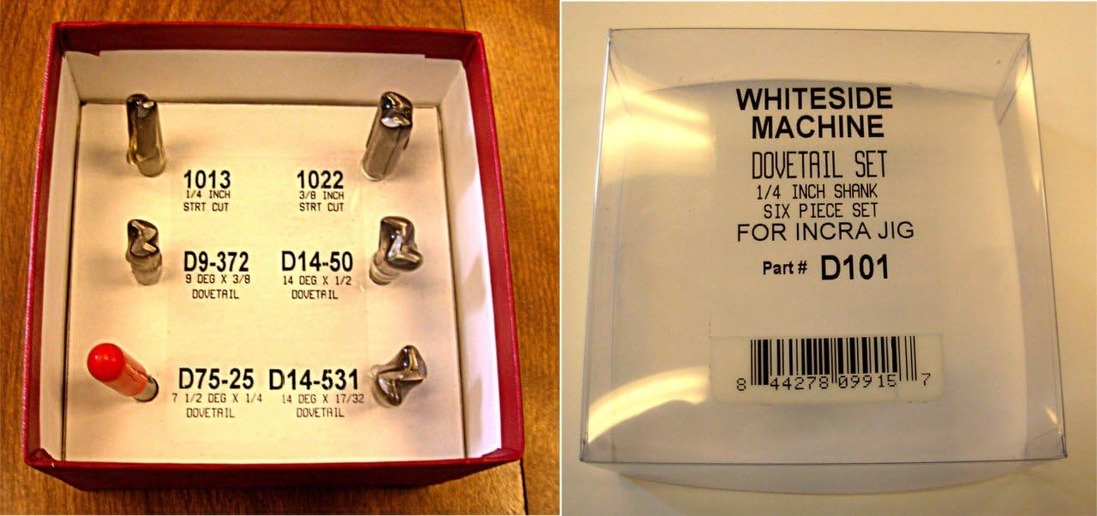 Router Bits D101 Incra Dovetail Set, 6-Piece 313055411401 | eBay