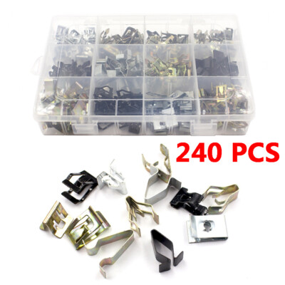 240 Pcs Boxed U-type Metal Clips Car Console Instrument Dashboard ...