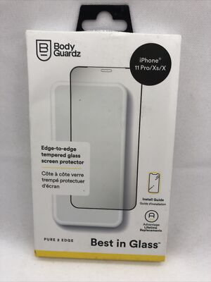BodyGuardz Pure 2 Edge Tempered Glass Screen Protector For iPhone 11 ...