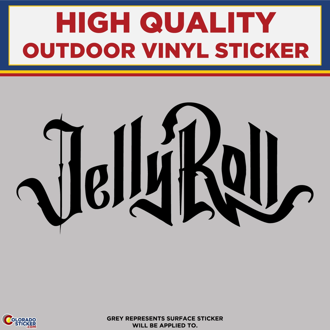 Jelly Roll Text Die Cut, High Quality Vinyl Stickers | eBay