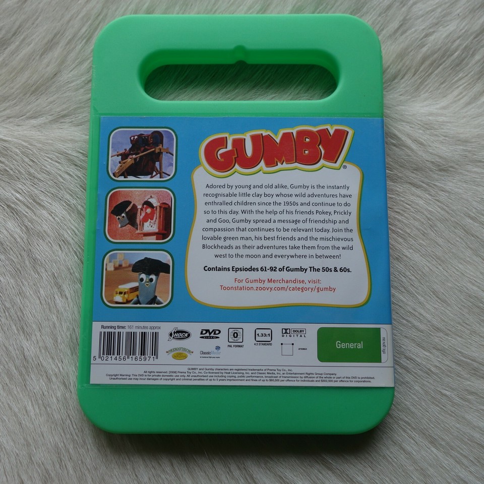 GUMBY Dvd Vol 3 Clay Animation Dvd Art Clokey Dvd 50s Kids Tv Show Dvd ...
