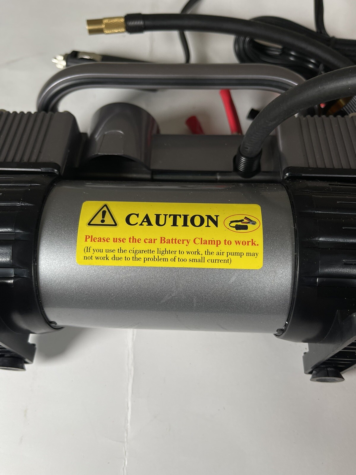 GSPSCN Silver Tire Inflator Heavy Duty Double Cylinders with Portable ...