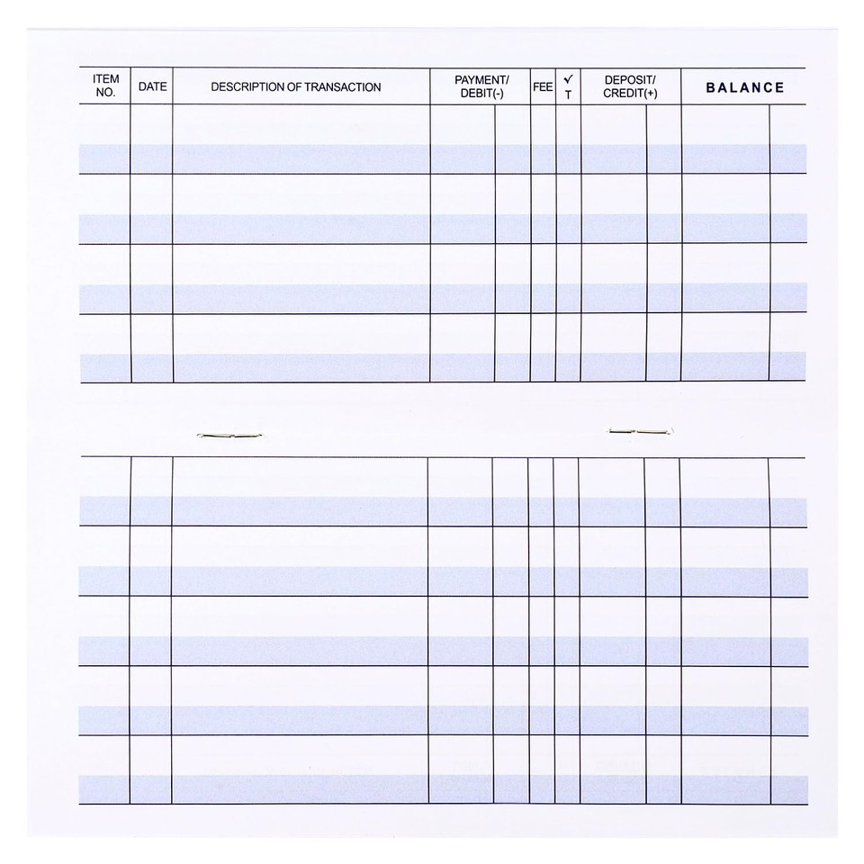 20 Pack Checkbook Register Larger Lines Blank Personal Check Registers ...