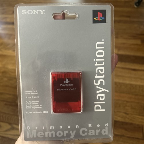 NEW Sony OEM PlayStation 1 PS1 Crimson Red Memory Card SCPH-1020/94023 ...
