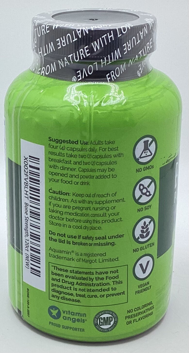 Naturelo Bone Strength Plant Calcium Complex with Magnesium Capsules ...