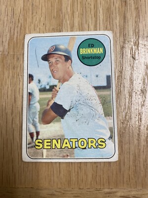 1969 Topps Baseball Ed Brinkman Washington Senators Card #153 | eBay