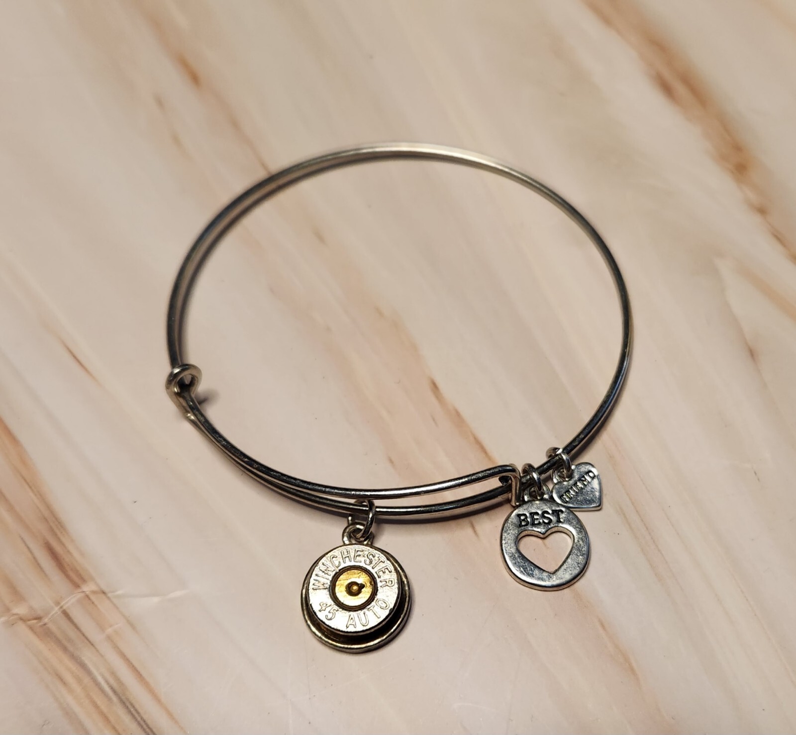 Winchester 45 Shot Gun Shell Friends Bracelet - Gem