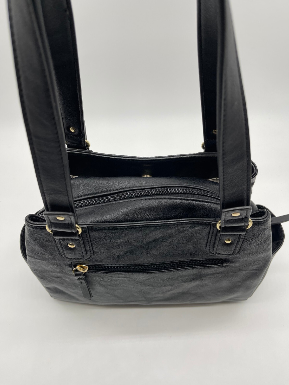 Inc+International+Concepts+Satchel+Riverton+Black+Faux+Leather+Purse ...