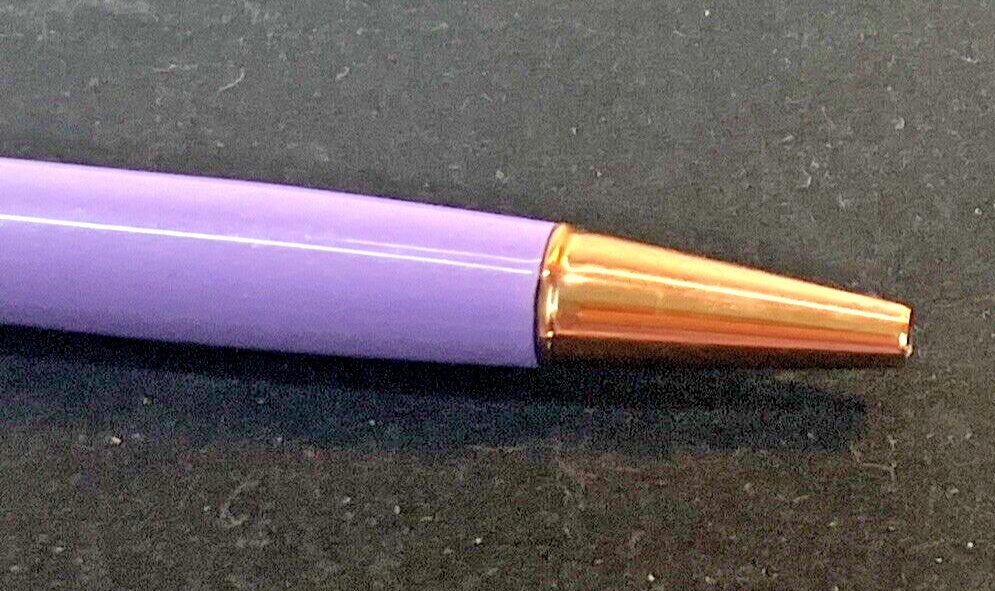 Fun Lavender Ballpoint Pen with Floating Flowers & Copper Tip | eBay