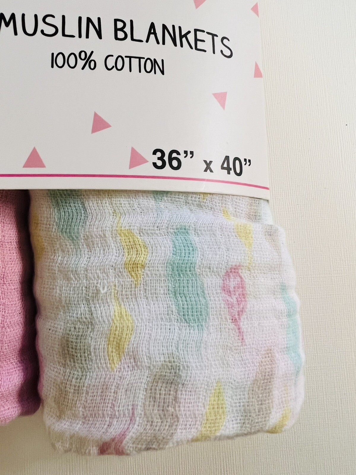 Lot of 2 Cotton Muslin Swaddle Blankets Baby Girl Gift Pink And ...