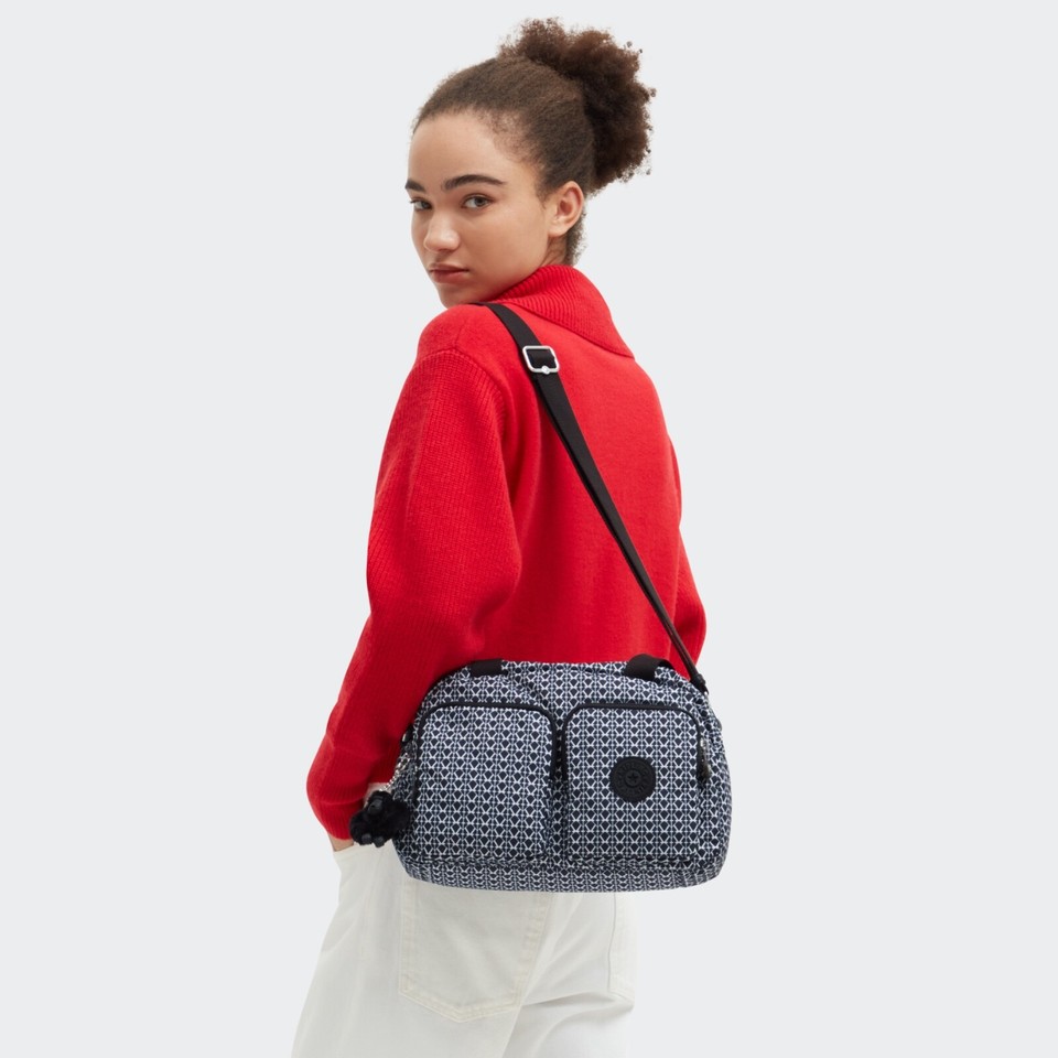 Kipling Shoulder Bag COOL DEFEA Handbag Cross Body SIGNATURE PRINT ...