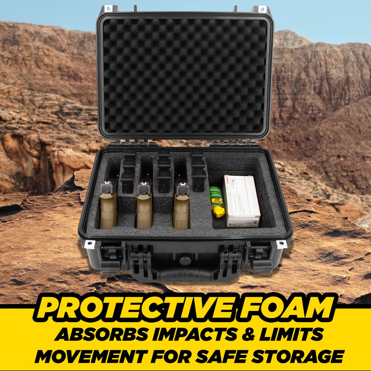 Hard Gun Case ACEXIER Tactical Protective Case - Waterproof Hard Shell ...