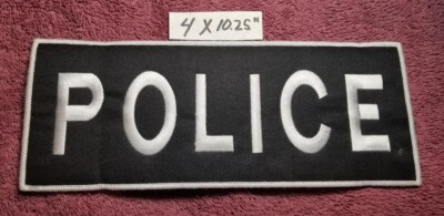 POLICE HOOK N LOOP NAME PLATE rocker style Embroidery Patch | eBay