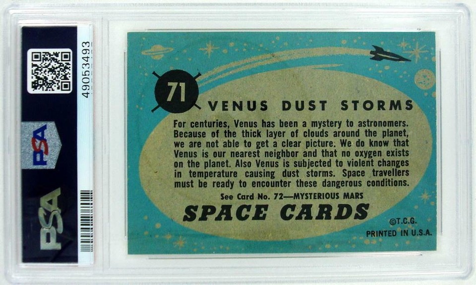 1957 SPACE CARDS: VENUS DUST STORMS #71 PSA EX-MT 6 #49053493 | eBay