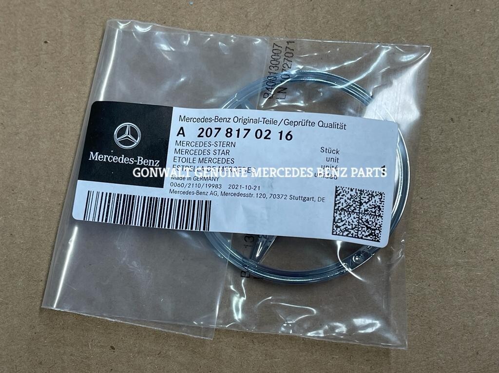 OEM 2078170216 Mercedes Benz New Trunk Star Lid Emblem Badge w212 E ...