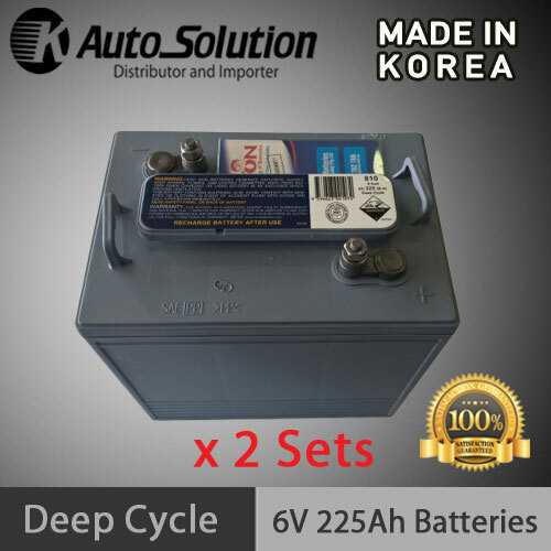 6V 225Ah Deep Cycle Battery 20Hr Rate Golf Cart, Interchangeable T105 ...