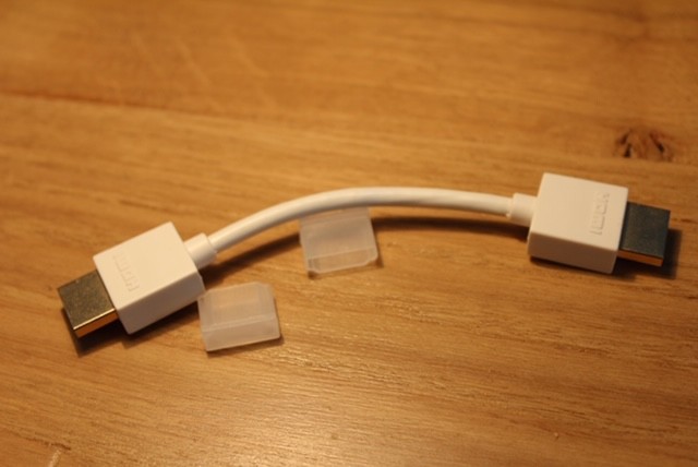 10cm SHORT HDMI CABLE MALE PLUG TO PLUG WHITE TV KODI LEAD GOLD PLATED ...