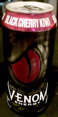 VENOM ENERGY DRINK - FULL 16oz Can - BLACK CHERRY KIWI - Brand New ...