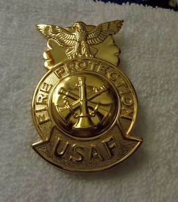 CREST, DI, U.S.AIR FORCE BATTALION CHIEF FIRE STAFF I.D. BADGE,GOLD, | eBay