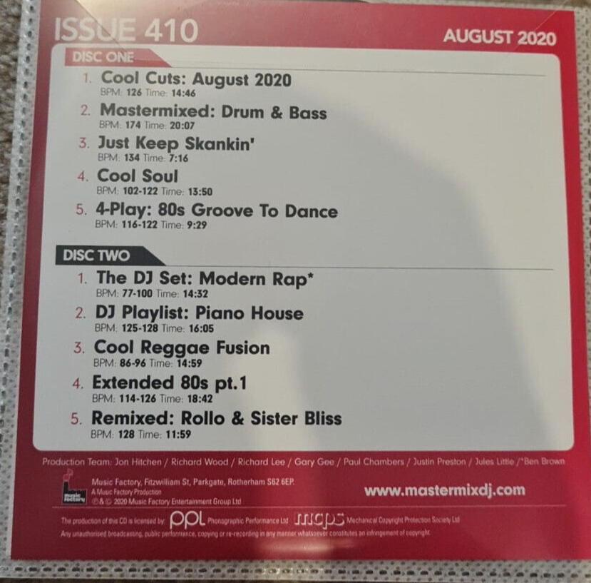 Mastermix Issue 410 - August 2020 - 10 Continuous Mixes Oldies & Current Hits | eBay UK