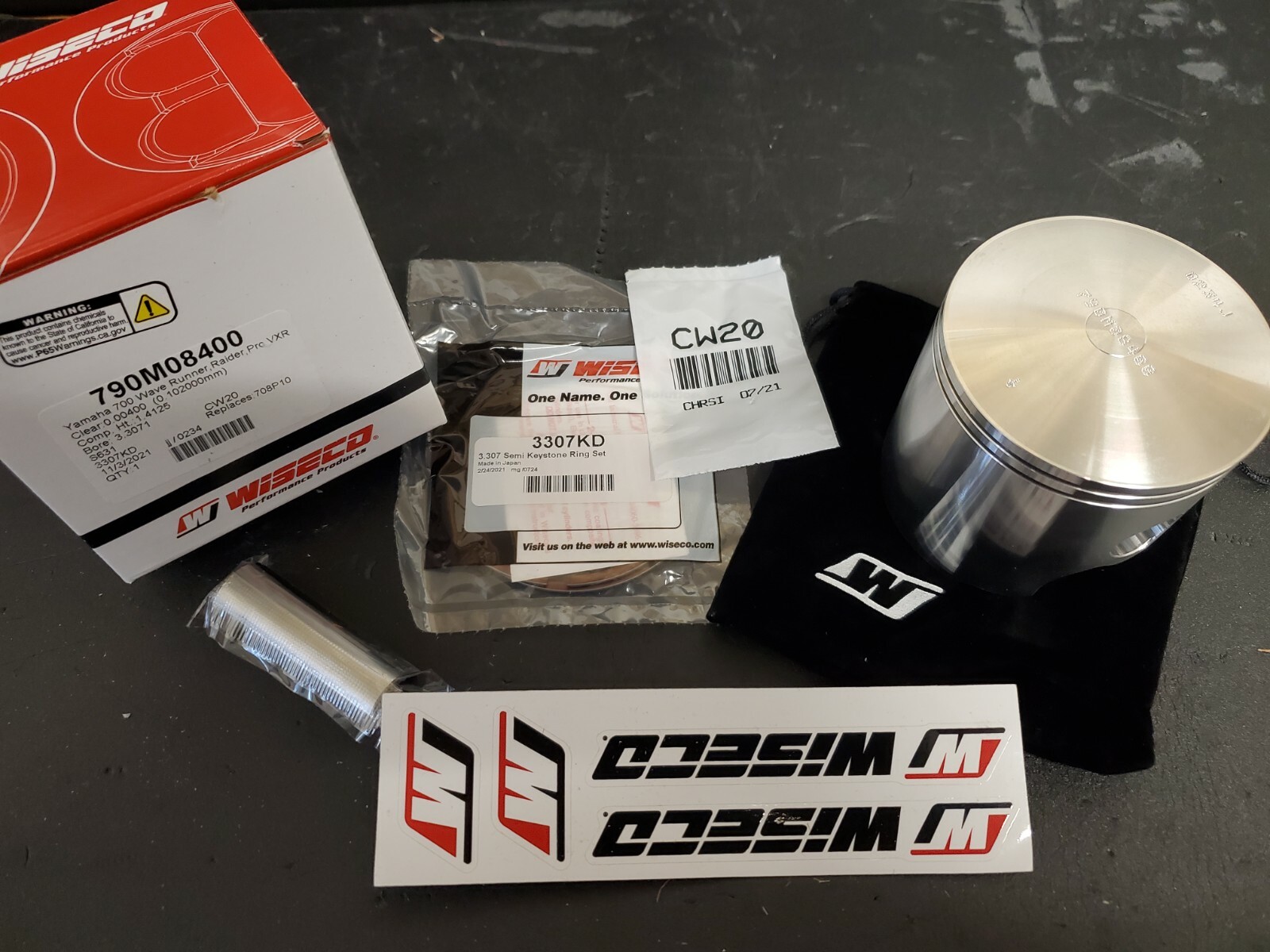 WISECO 790M08400 FORGED PISTON 84mm YAMAHA 700 WAVE RAIDER RUNNER PRO ...