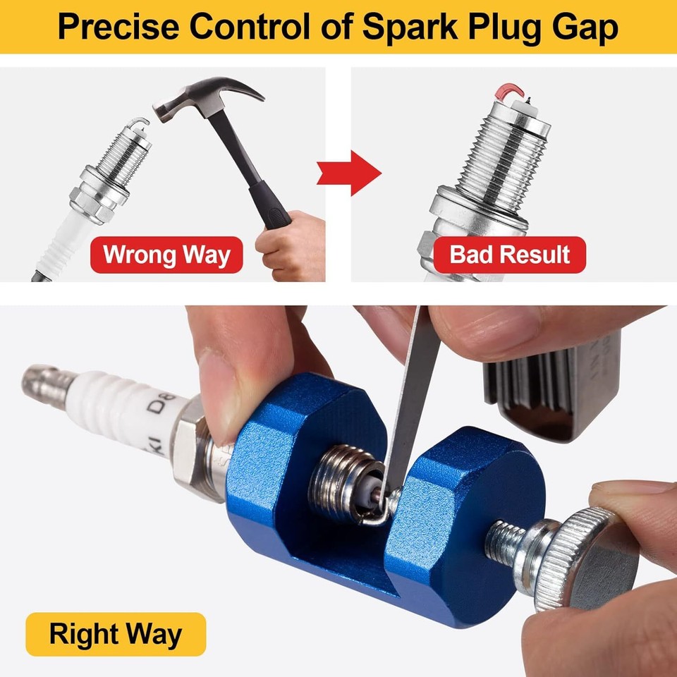 Spark Plug Gap Tool, 2Pcs Spark Plug Gapping Tool, High Precise Spark ...