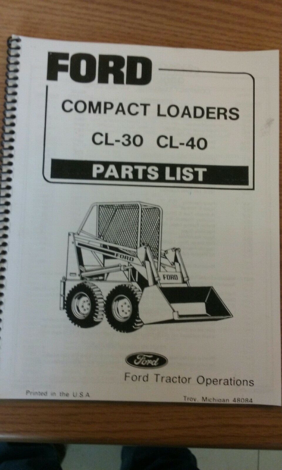 Ford CL30 CL40 Skid Steer Loader Parts list Manual | eBay