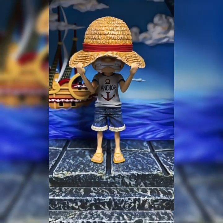 YYGK Pirate King LS Straw Hat Group Throne Luffy Statue Model gk4 Luffy ...