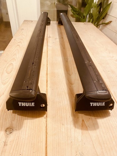 Thule Evo Flush Rail Pair 710600 Roof Bars Black Used | eBay UK