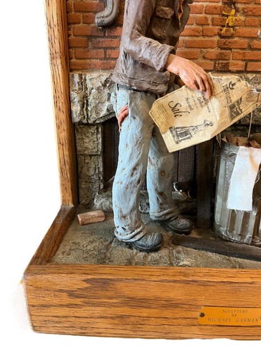 MICHAEL GARMAN Cityscape Sculpture Diorama Man In Alley Yesterday News ...
