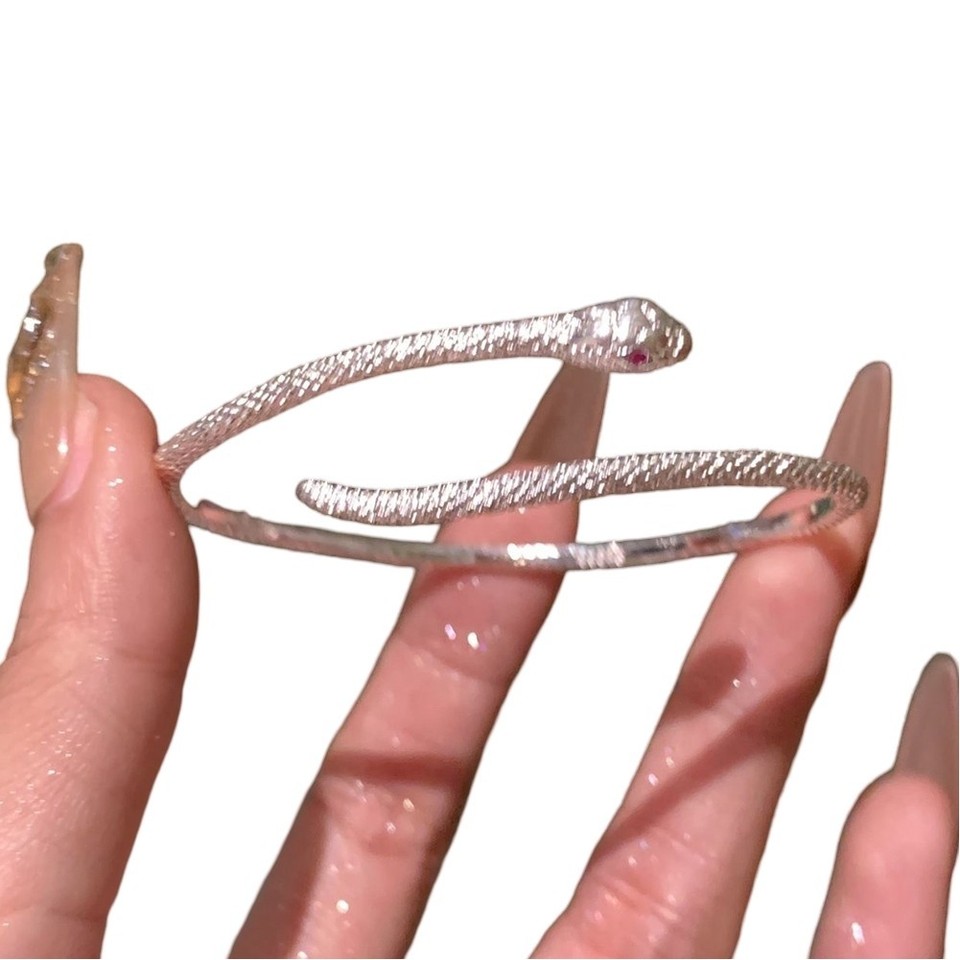 Contemporary Design Silver Snake Bracelet for Fashion Forward Individuals | eBay UK