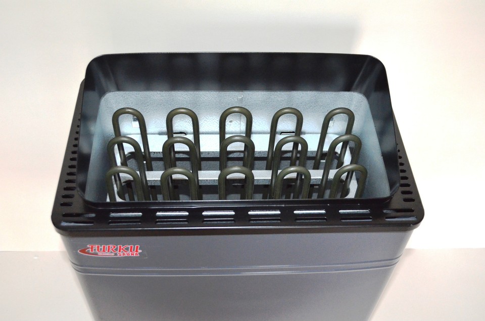 4.5KW TURKU FIRMER STRUCTURE WET or DRY SAUNA SPA HEATER STOVE BUILT-IN ...