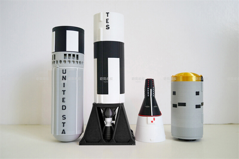 1:72 Gemini TitanII Rocket Model Finished Painted Spacecraft PLA 3D ...