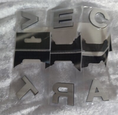Chrome Car Vectra Emblem Sticker Alphabet Lettering Self-adhesive | eBay UK
