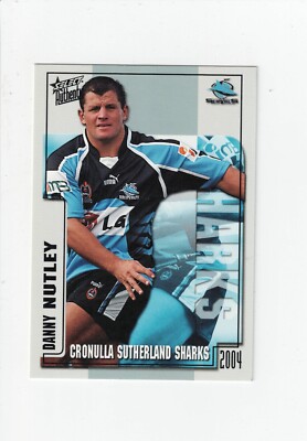 2004 Select NRL Authentic Rugby League Danny Nutley #118 (Cronulla ...