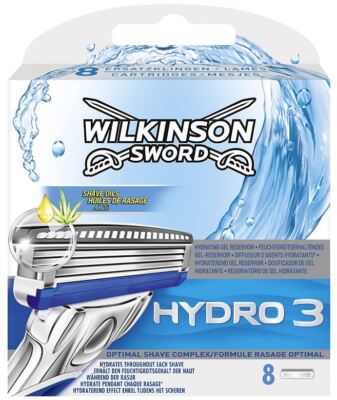 Wilkinson Sword Hydro 3 Razor Blades for men pack of 5 10 15 20 FREE ...