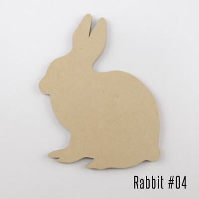 Wooden Rabbit Shape Embellishment 100-500mm 3mm Craft Unpainted Natural ...