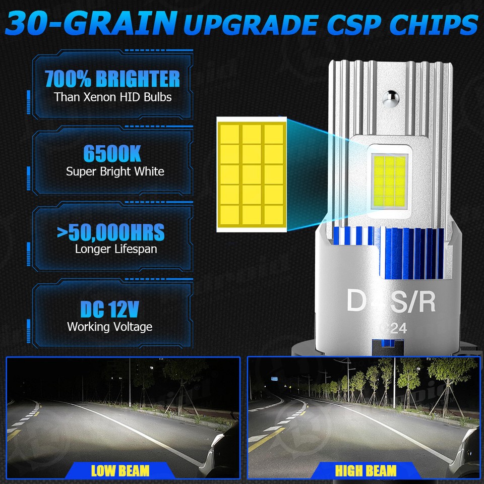 D4S LED Headlight Bulbs 90981-20024 HID Xenon Bulb Repalcement for ...