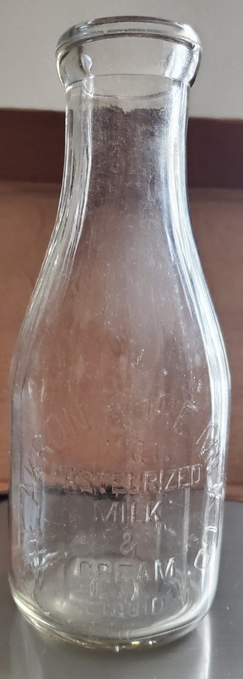 Two Akron Pure Milk Co. Akron Ohio Milk Bottles...1 Quart and 1 Pint | eBay