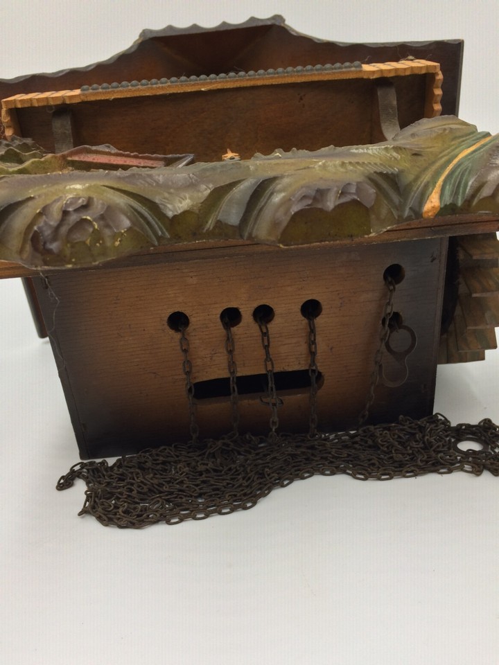 Early Sawmill Wooden Germany VTG Cuckoo Clock,Water Wheel,Music Box ...