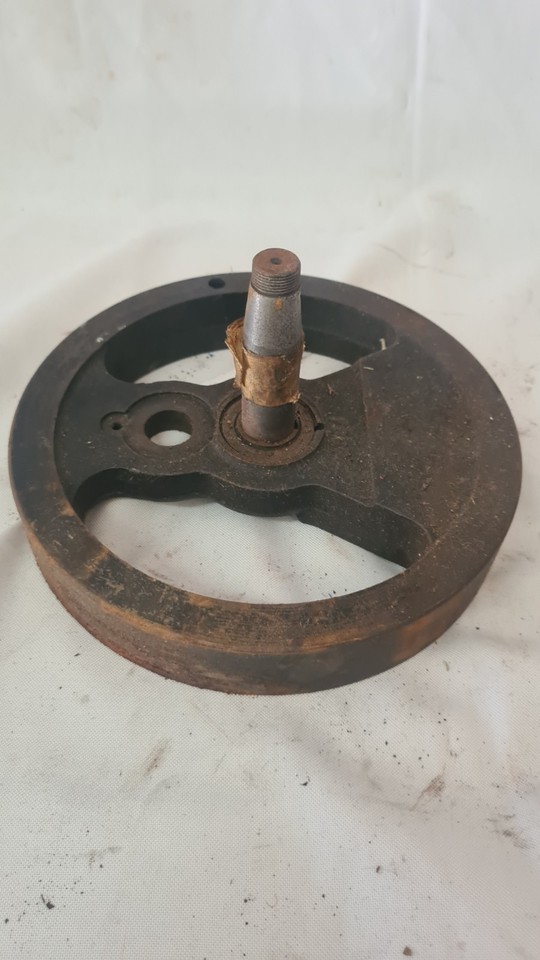 Vintage Engine Flywheel / Pulley with Shaft – Early American Motorcycle ...