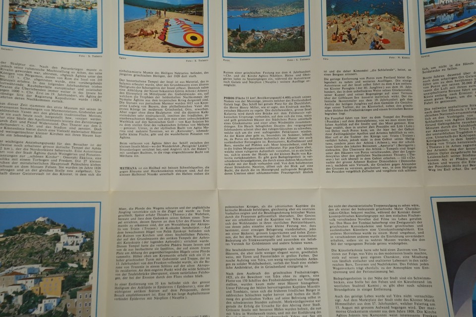 Griechenland Golfes Greece Travel Souvenir Pamphlet Booklet Fold Out ...