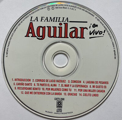 En Vivo by Familia Aguilar (CD, 1999, Discos Musart) DISC ONLY! MX | eBay