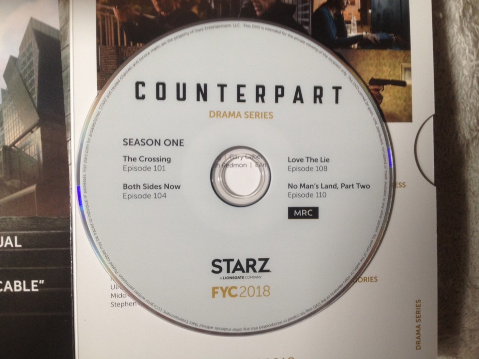 Counterpart, J K Simmons, FYC STARZ EMMY VIEWER DVD 4 Episodes 2018 ...