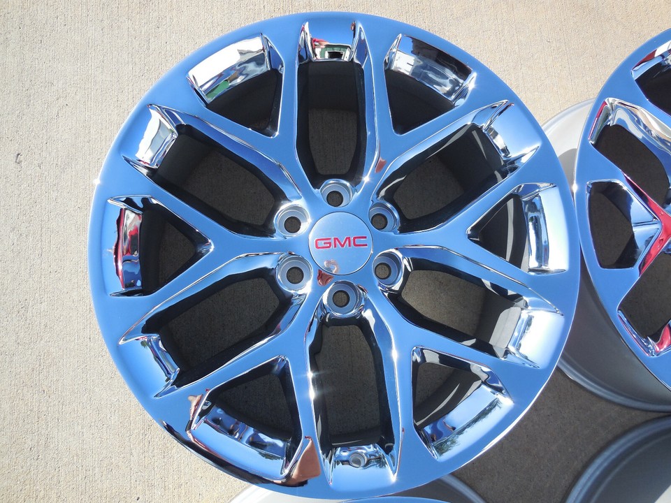 22" Sierra Tahoe Denali Yukon Factory Silverado OEM Chrome Wheels CHEVY ...