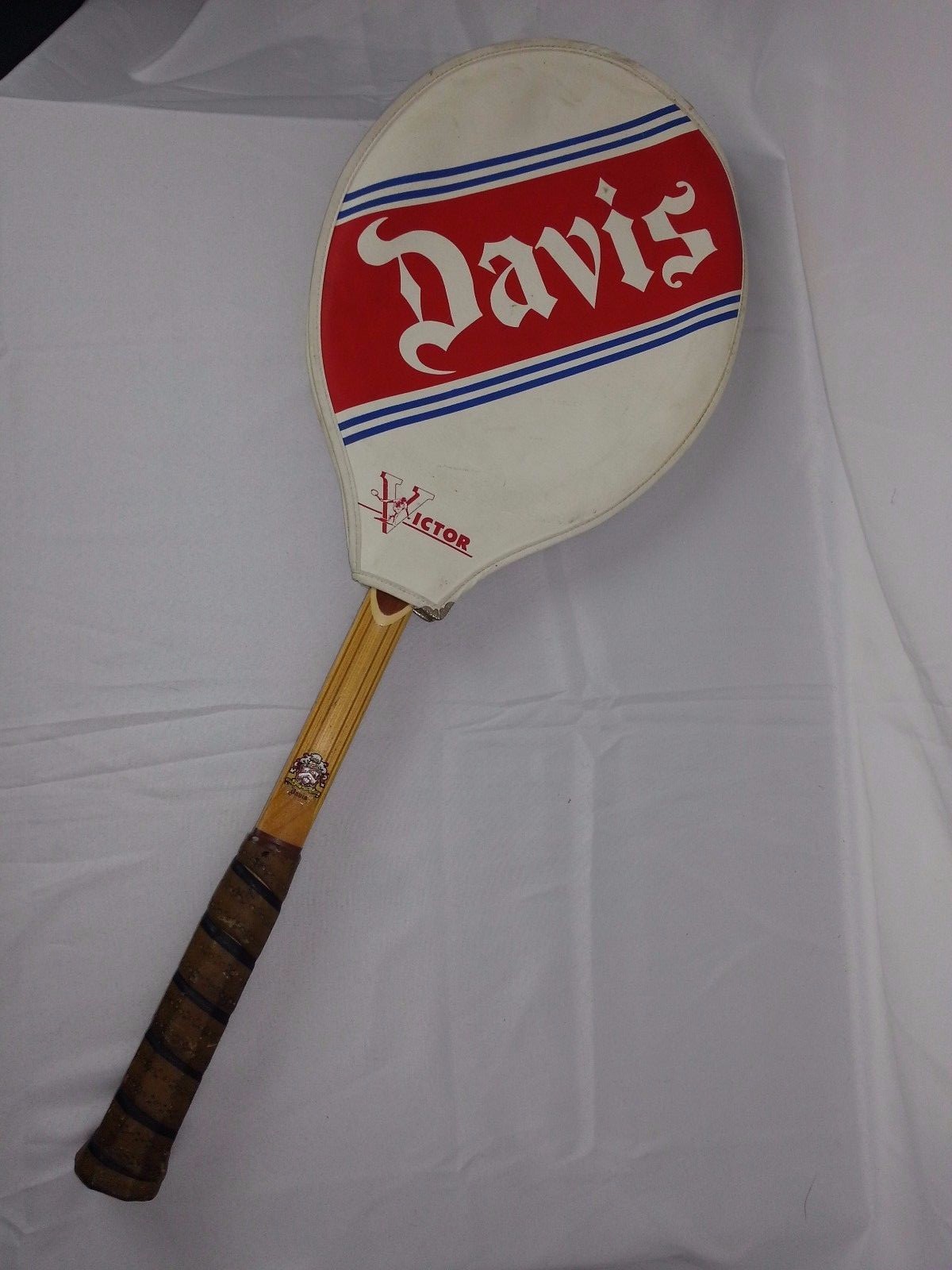 TAD Davis Victor Hi-Point Wood Tennis Racquet 4 L w/ Cover 5" grip | eBay